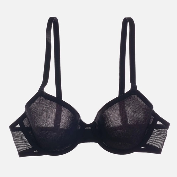 CUUP | Intimates & Sleepwear | Nwt Cuup 4g The Demi Black Mesh Bra ...
